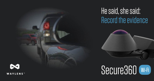 Waylens Secure360 Dash Cam | 360° 4G In-Car Security Camera