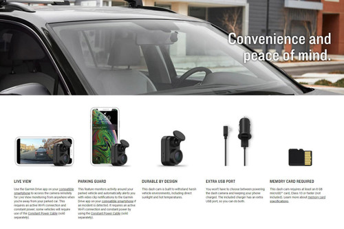 Garmin Dash Cam Mini 2 | Super Compact 1080p w/ HDR & WiFi