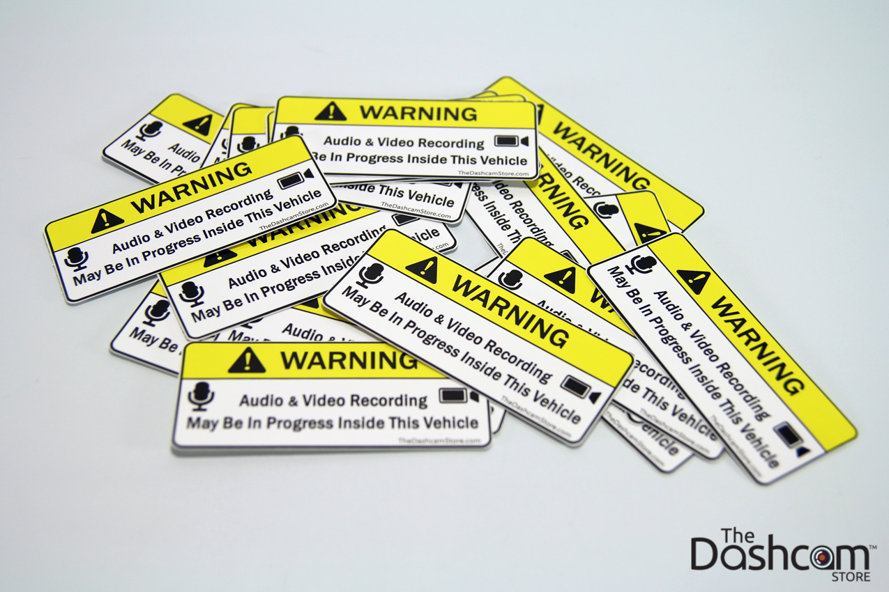 Dashcam Warning Sticker | Audio and Video May Be In Progress