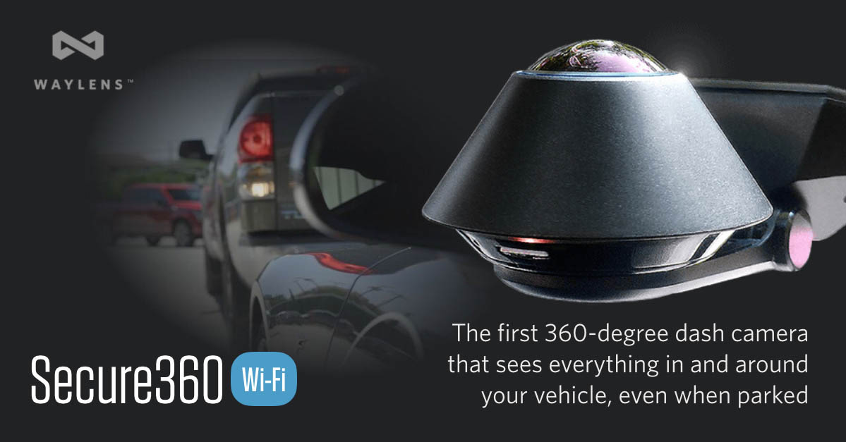 Waylens Secure360 Dashcam | New 360° Video In-Car Security Camera