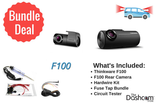 Thinkware F100 Front and Rear Dashcam DIY Installation Bundle