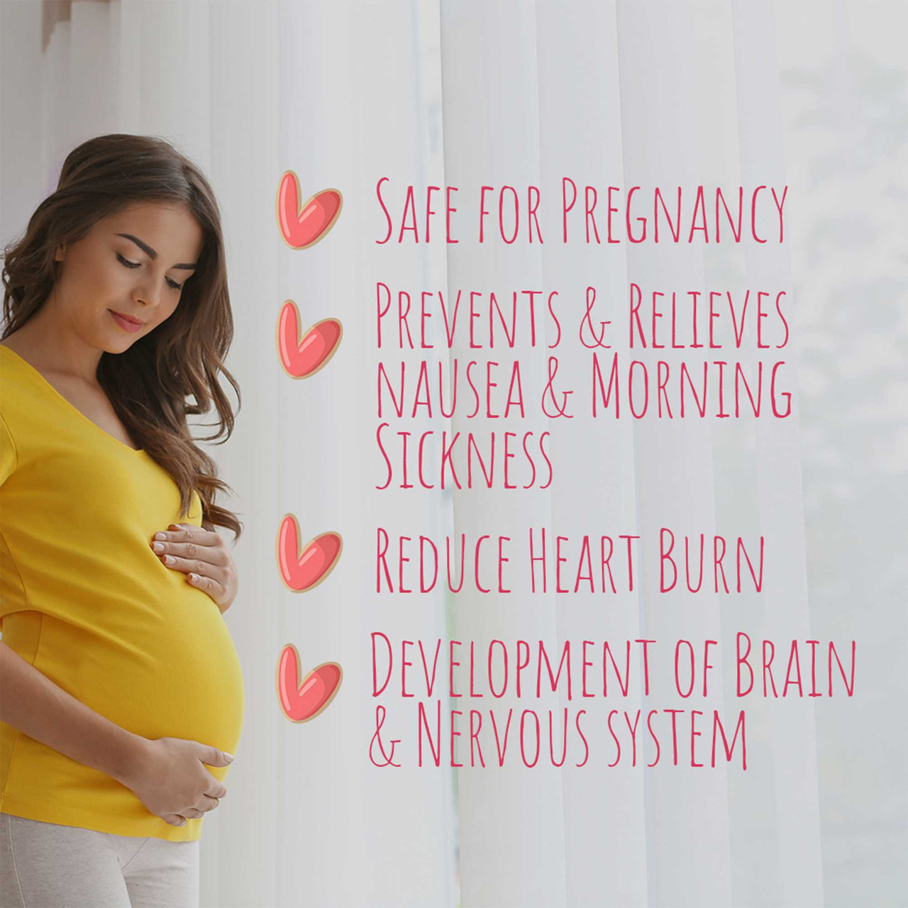 Vegan Ginger + B6 90 capsules - Allmom's Choice