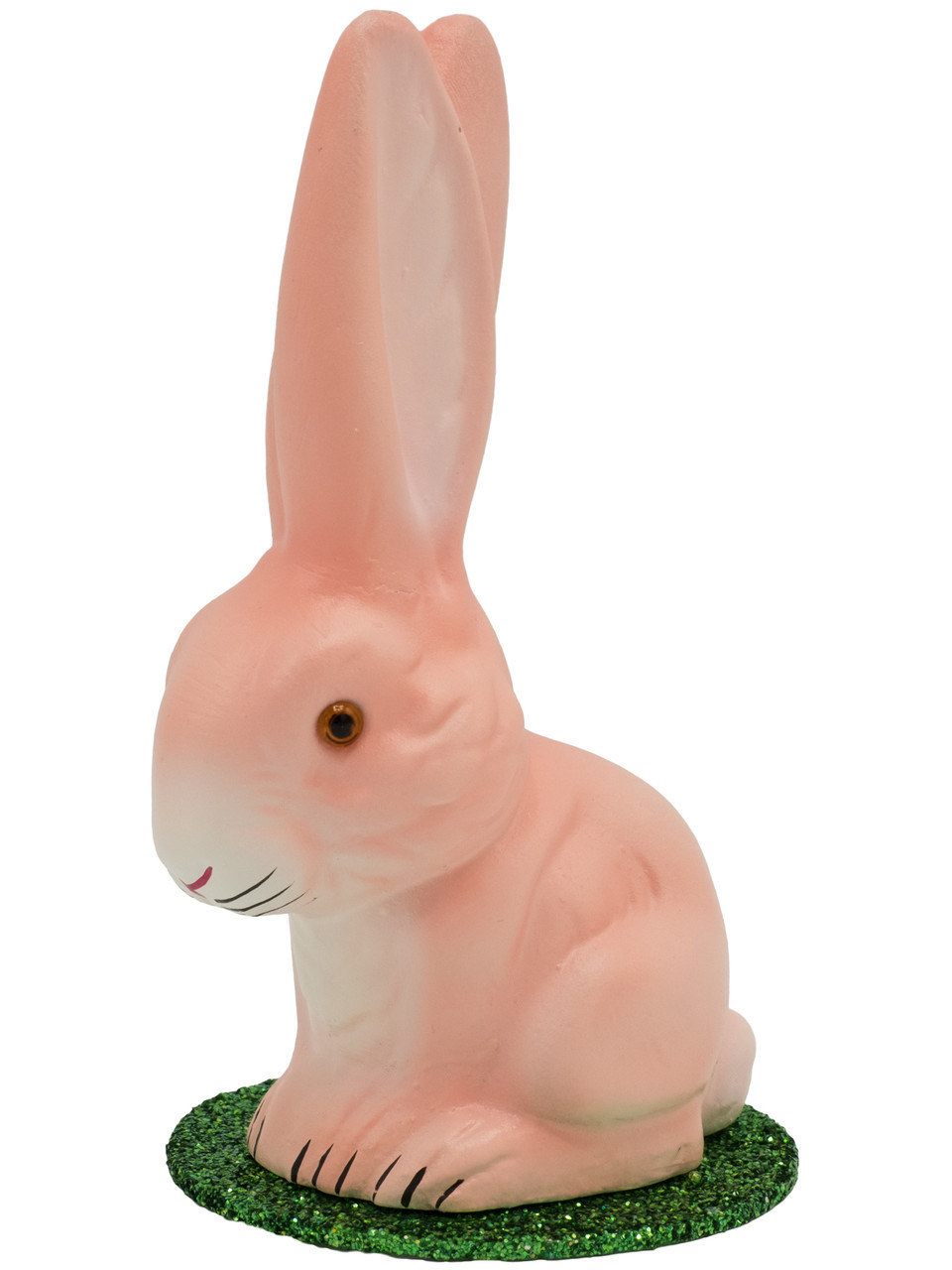 80-0-RO Rose Lacquered Big Ear Bunny Ino Schaller Paper Mache