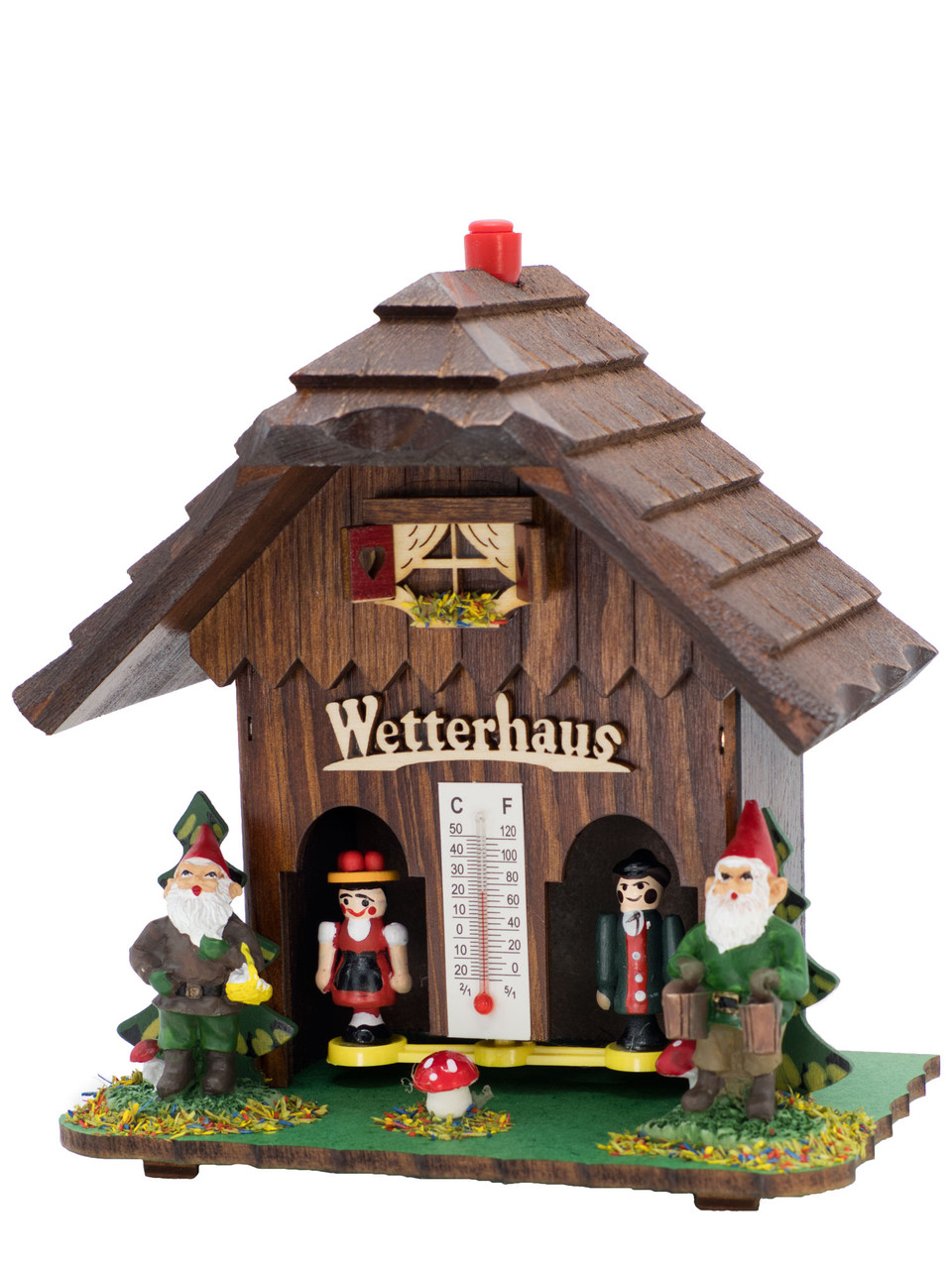 851 Gnomes Wood Figures German Weather House