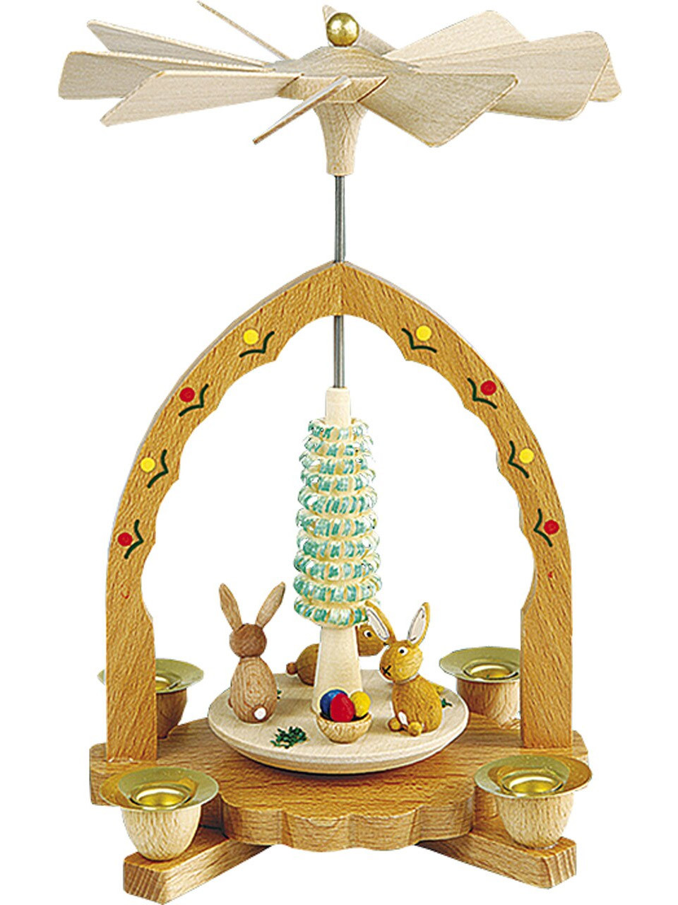 16410 Easter Bunnies Carousel Scene German Pyramid