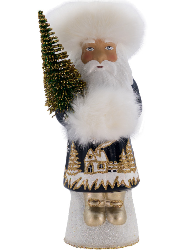 2427-2 Russian Santa Navy Blue with Muff from Ino Schaller