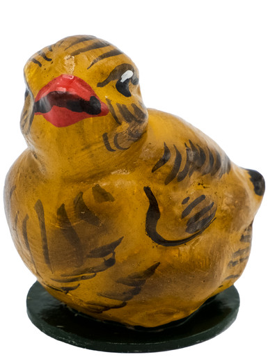 4 Old Style Chick Ino Schaller Paper Mache
