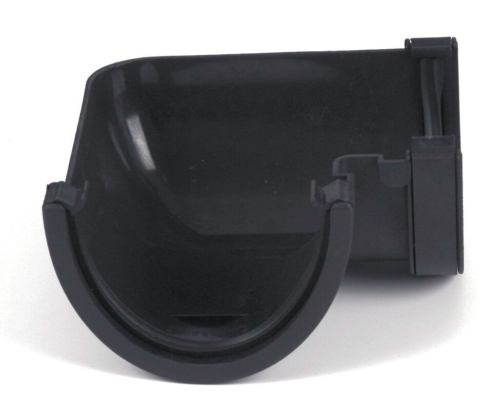 Cascade Rainwater 115mm Deepstyle Cast Iron Effect 90' Gutter Angle ...