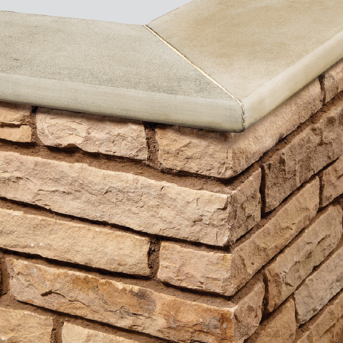 Talasey Cornsilk Bullnose Sandstone Wall Coping Stone 600 x 300 x 50mm ...