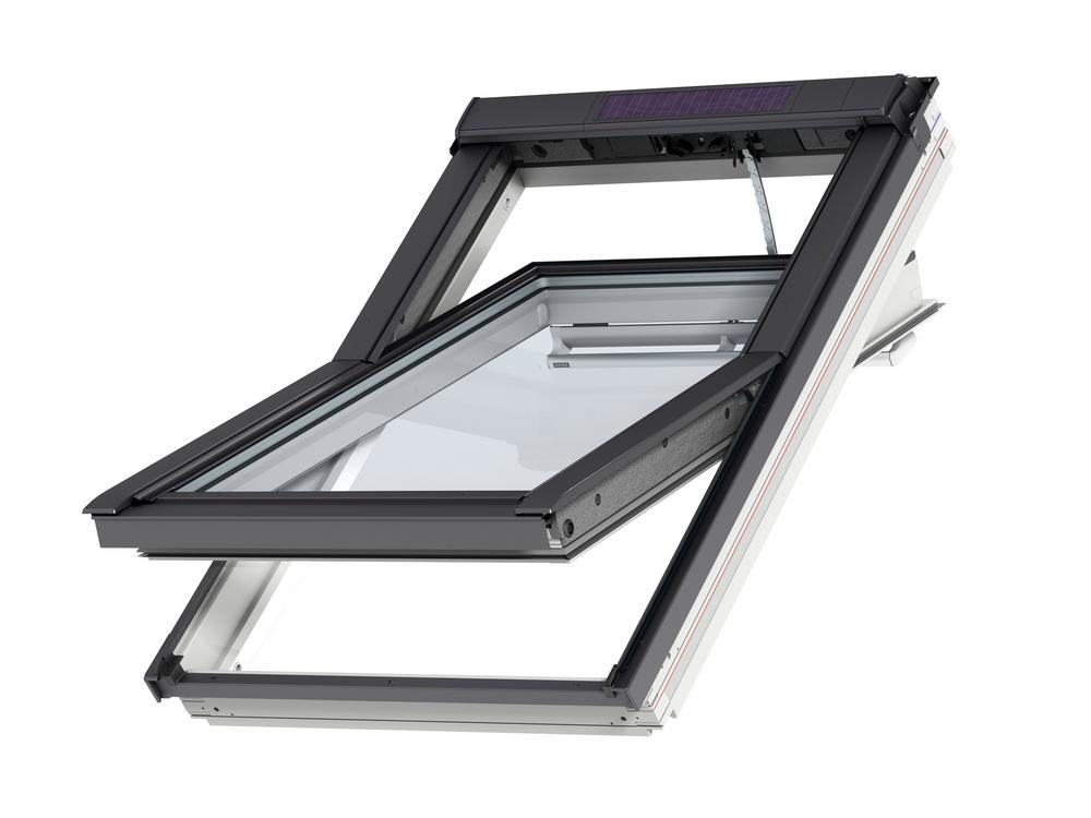 Velux GGL PK25 207021U Electric Centre Pivot White Painted Roof Window ...