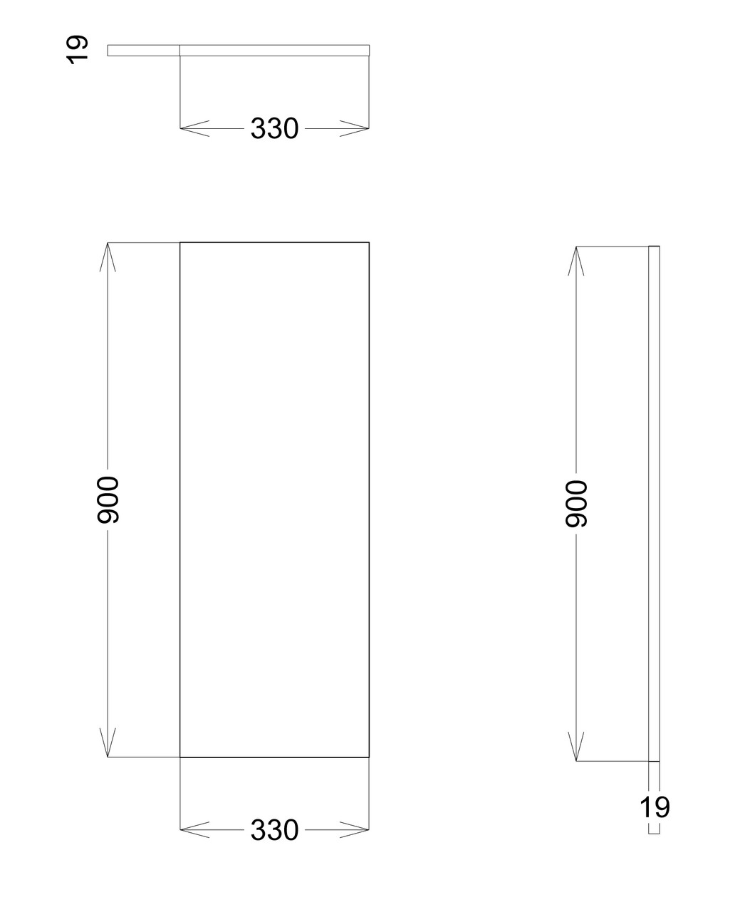 Avari Sintra Base End Panel Nebraska Oak 900 x 330mm | Howarth Timber