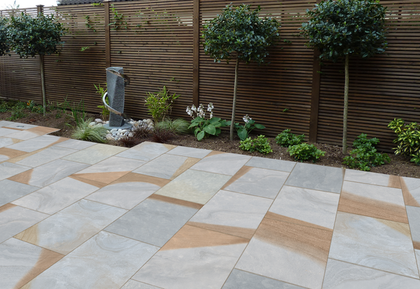 Talasey Cava Stone York Stone Porcelain Paving 900 x 600 x 20mm (21 ...