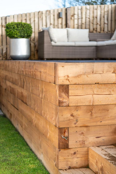 Green Incised Softwood UC4 Treated Garden Sleeper 120 x 240 x 2400mm ...