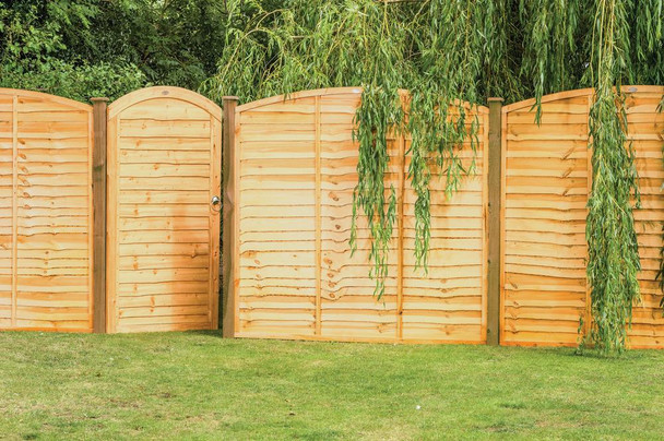 Grange Superior Bow Top Lap (6ft) Fence Panel Golden Brown Treated 1830 ...