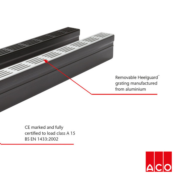 ACO Threshold Drain Corner Unit - Grating | Howarth Timber