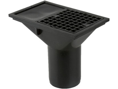 Brett Martin 110mm Integral Rectangular Hopper Black 275 x 225 x 180mm ...