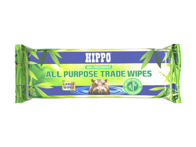 Hippo Multi-Purpose Large Bamboo Trade Wipes (80 Pack) | Howarth Timber