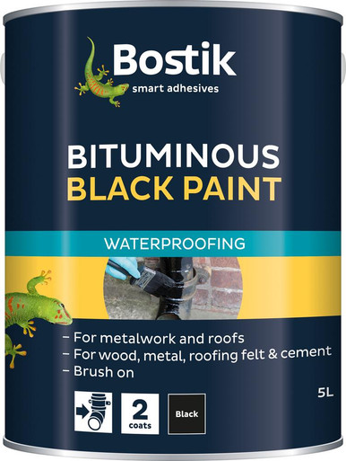 Bostik Bituminous Paint Black 5 Litre (30812219) | Howarth Timber