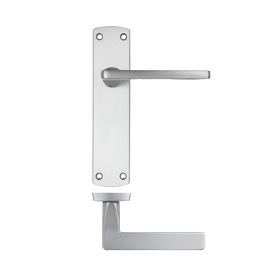 LPD Ironmongery Chester Privacy Handle Pack Satin Chrome Tone 170 x 125 ...