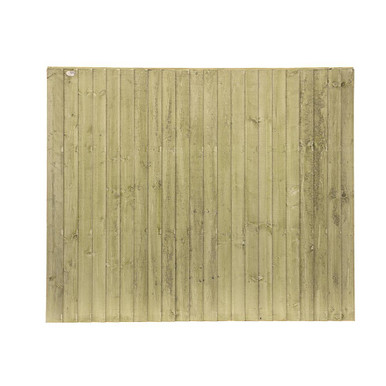 Grange Standard Featheredge Vertical Fence Panel Green PEFC 1500 x 1828 ...
