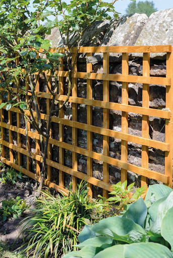 Grange Golden Brown Heavy Duty Square Trellis PEFC 900 x 1828 x 30mm ...