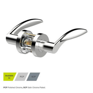 SCP Jigtech Cresta Lever Handle on Round Rose Door Pack | Howarth Timber