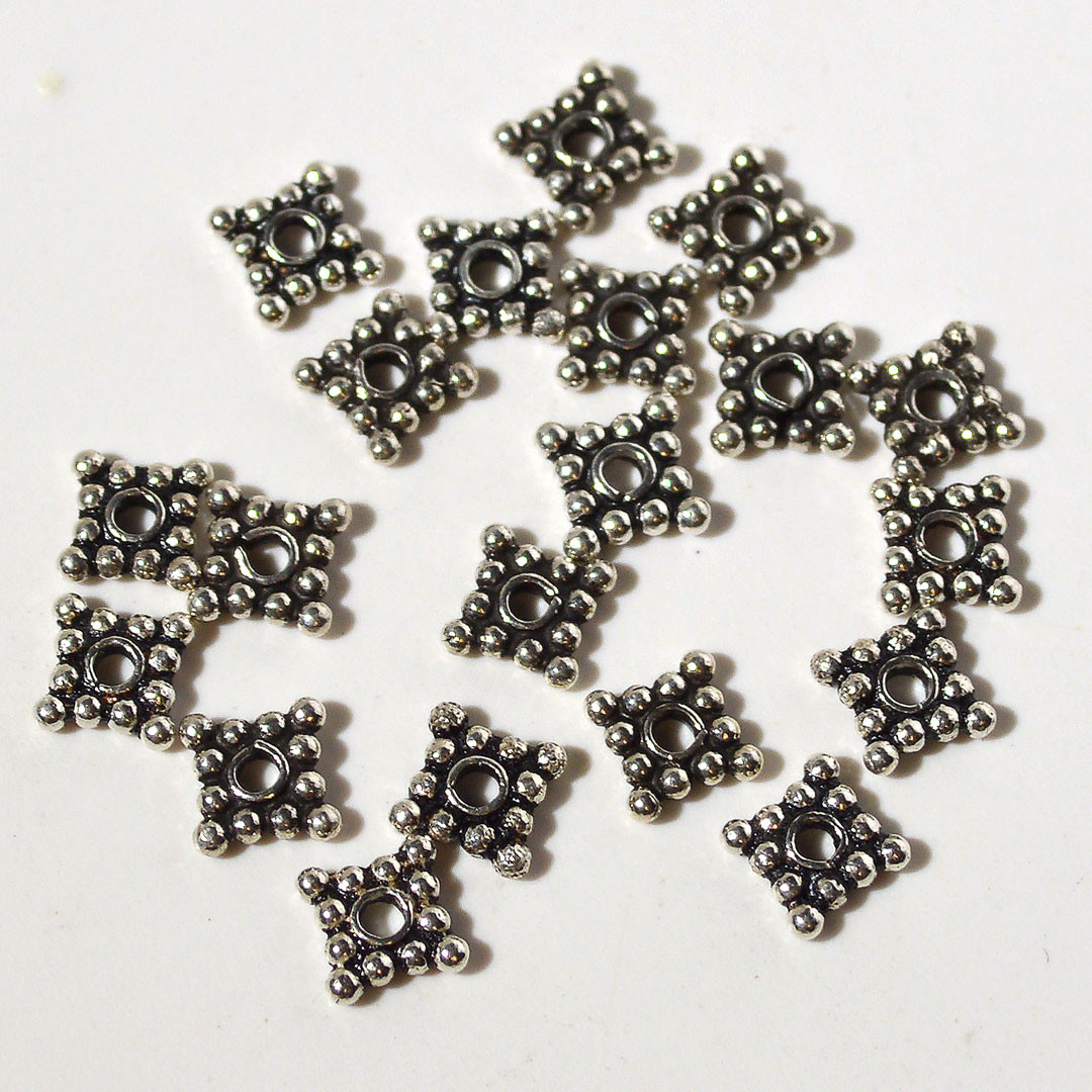 Diamond Spacer 6mm 20ct Bag | India Silver