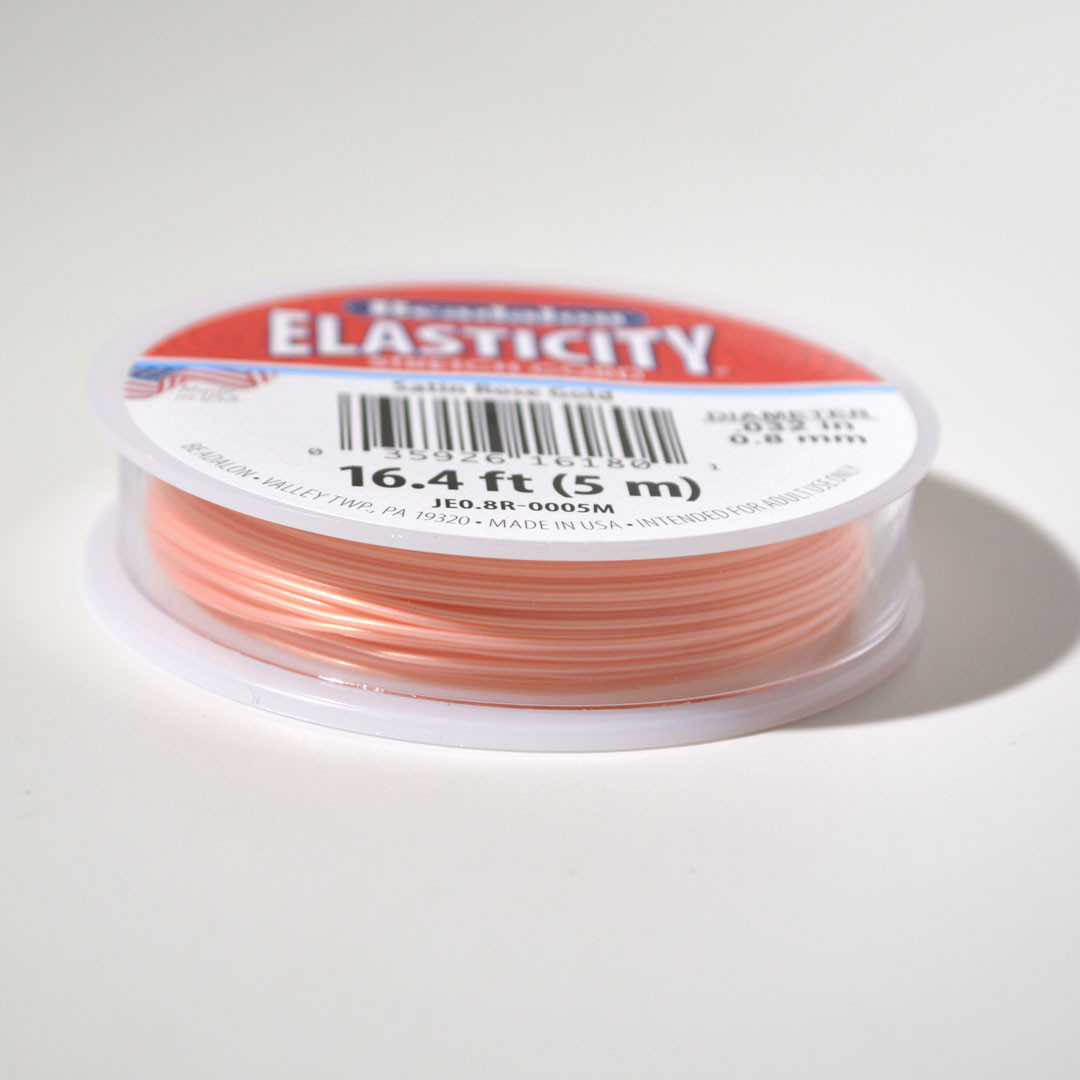 Satin Silver Stretch Cord | .8mm | Beadalon Elasticity