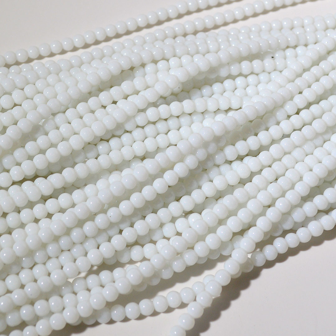4mm White Obsidian (Glass) | $2.75 Wholesale