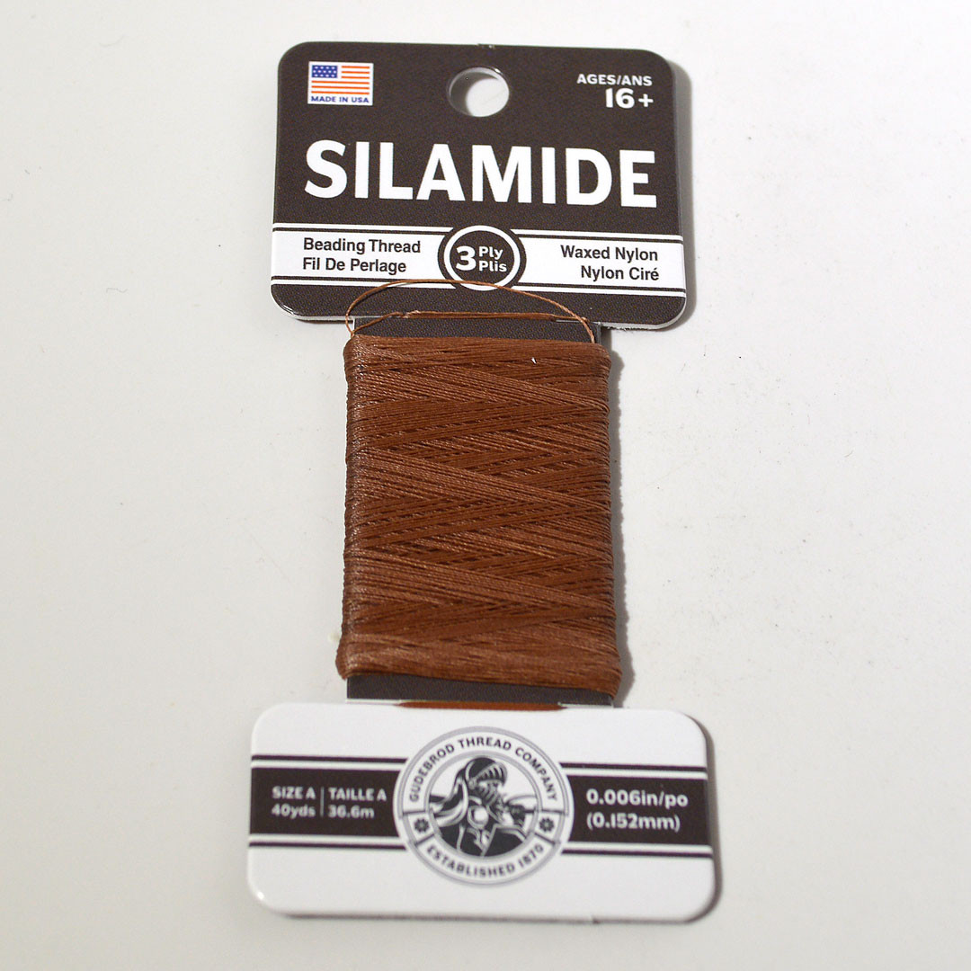 Light Brown Silamide Thread | Size A | 40 Yards