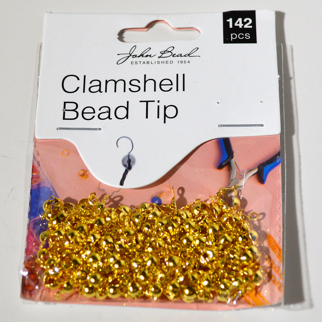 Gold Plate Clamshell Bead Tip | 142ct bag