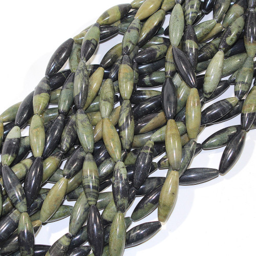 Mexican Green Jasper Rice Bead | Round