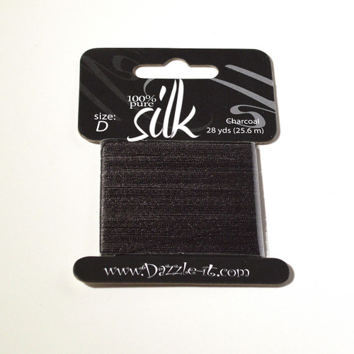 Charcoal Black Silk Thread | Size D