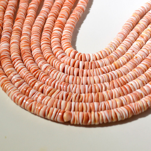 Red Lip Shell Heishi | 7-8mm