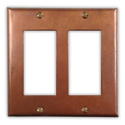 2-Rocker Copper Switch Plate - Basic Copper