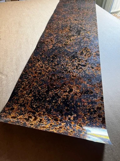 Mottled Heavy 24 Gauge/16 oz. Patina Copper Sheet For Bar Tops, Counter ...