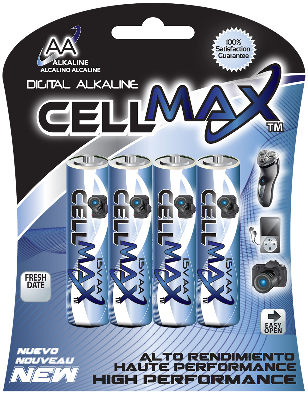 CellMax AA Digital Alkaline - 4 Piece Blister Pack - Value Max Products