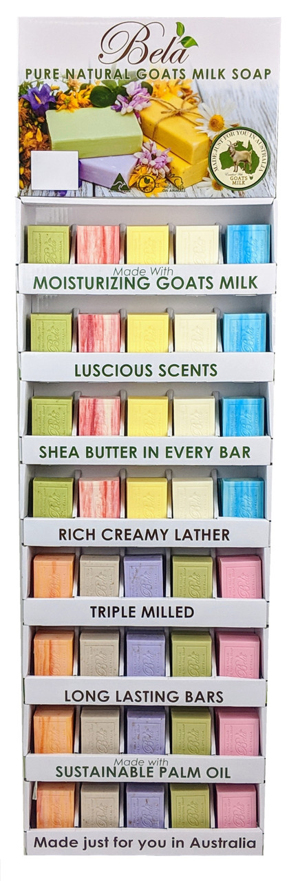 Bela Pure Natural Soap - Sidekick Display with 120pc Fill - Value Max ...