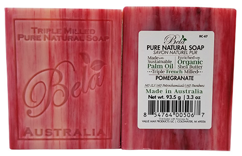 Bela Pure Natural Soap - Pomegranate - 3.3 Oz - Value Max Products