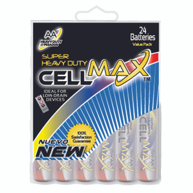 CellMax AA Super Heavy Duty - 24 Piece Hard Pack - Value Max Products
