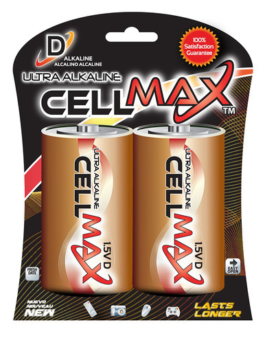 CellMax D Ultra Alkaline - 2 Piece Blister Packs - Value Max Products