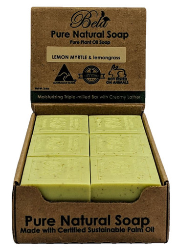 Bela Pure Natural Soap - Lemon Myrtle with Lemongrass - 3.3oz - Value ...