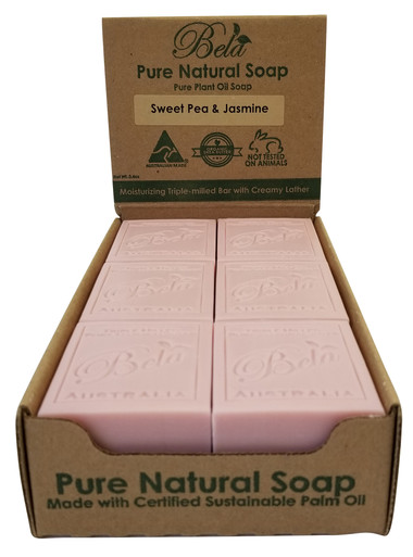 Bela Pure Natural Soap - Sweet Pea & Jasmine - 3.3 Oz - Value Max Products