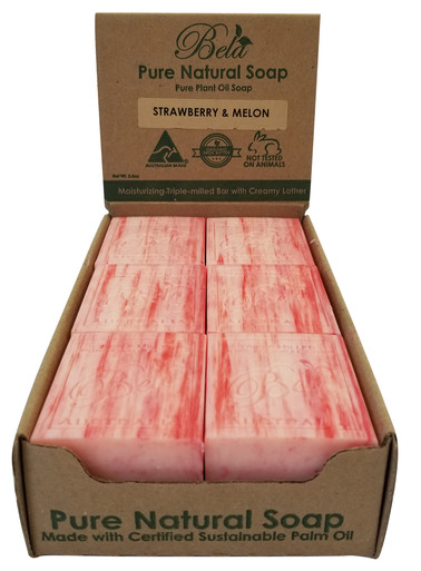 Bela Pure Natural Soap - Strawberry & Melon - 3.3 Oz - Value Max Products