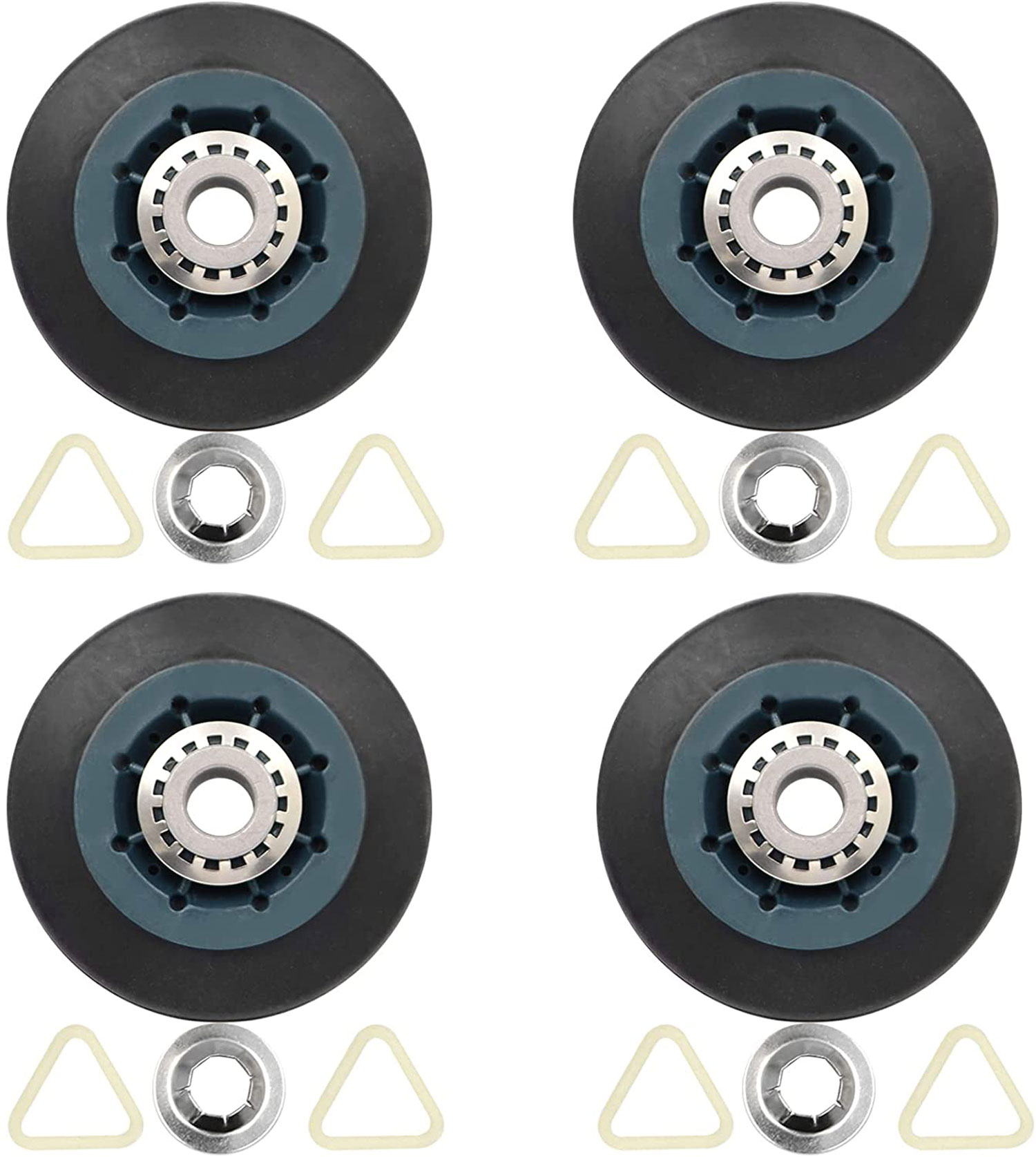YGEW9868KL2 Whirlpool Dryer Drum Support Roller (4 Pack ...