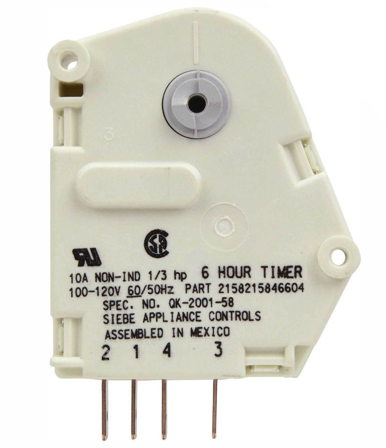 FV19F5WVFB Genuine Refrigerator Defrost Timer 1/3HP 6HR - PartsDiscount.com