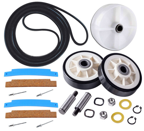 DE410 Dryer Roller Shaft Belt Pulley Slides Kit - PartsDiscount.com