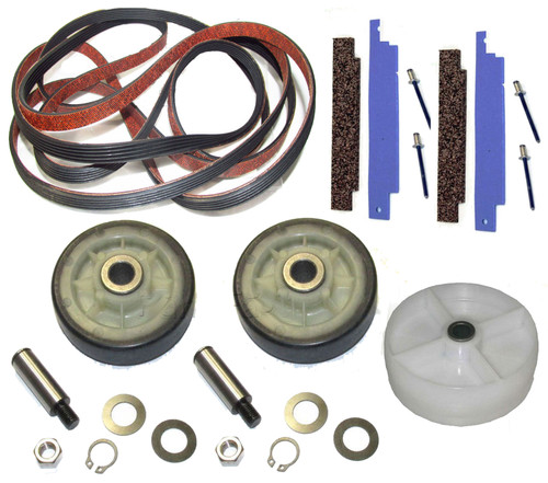 LDE8500 OEM Dryer Roller Shaft Belt Pulley Slides Kit - PartsDiscount.com