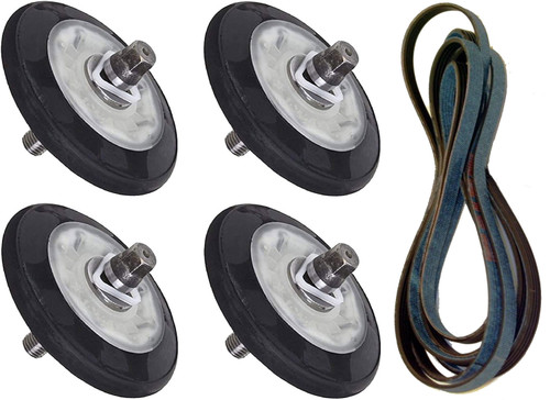 DLE2301R Dryer Drum Rollers Shafts (4 Pack) & Belt Parts ...