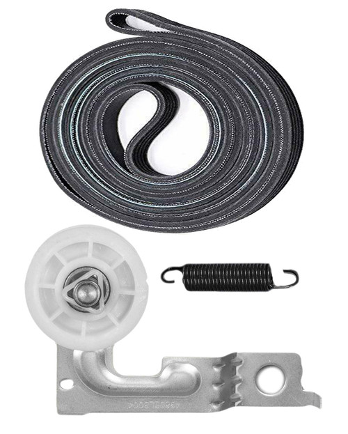 LG DLEX3370V Dryer Idler Pulley Wheel Bracket & Belt - PartsDiscount.com